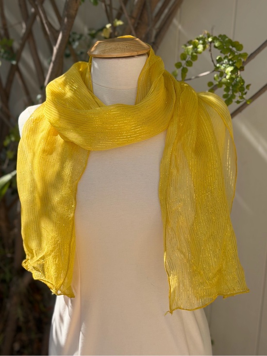 Accessories | Yellow Lightweight Shimmer Scarf Women Accessories | Poshmark